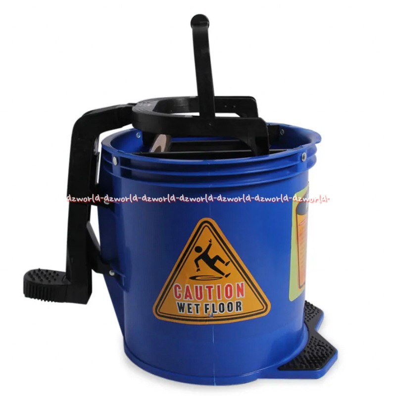 Jual Krisbow Wringer Yellow BlueEmber Pel 16Liter Mop Caution Wet Floor ...