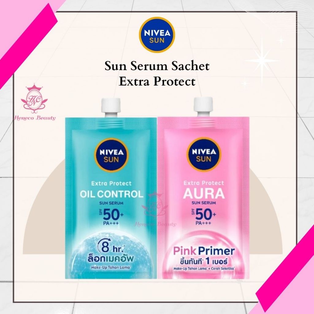 Jual NIVEA Extra Protect Sun Serum SPF50+ PA+++ 7ml SACHET / Aura / Oil ...