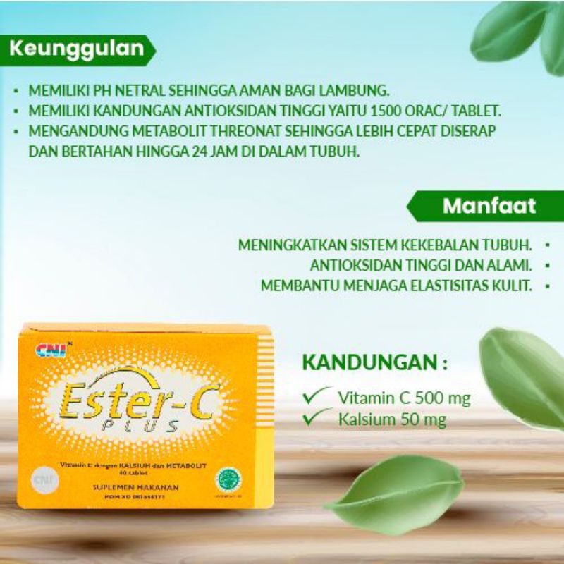 Jual CNI Ester C Plus isi 40 kaplet | Shopee Indonesia