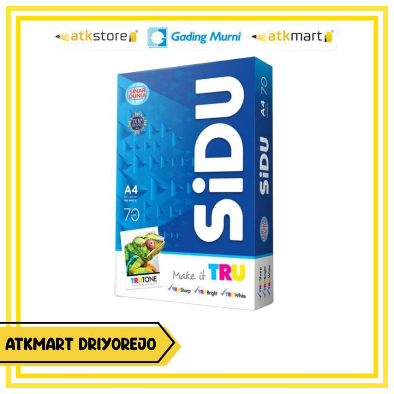 Jual SINAR DUNIA SIDU KERTAS HVS F4 A4 70 GRAM SATU RIM PUTIH PREMIUM ...