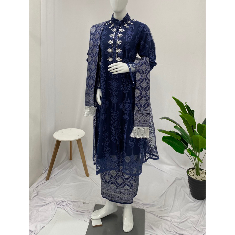 Jual set kebaya songket selendang shanghai kartini | Shopee Indonesia