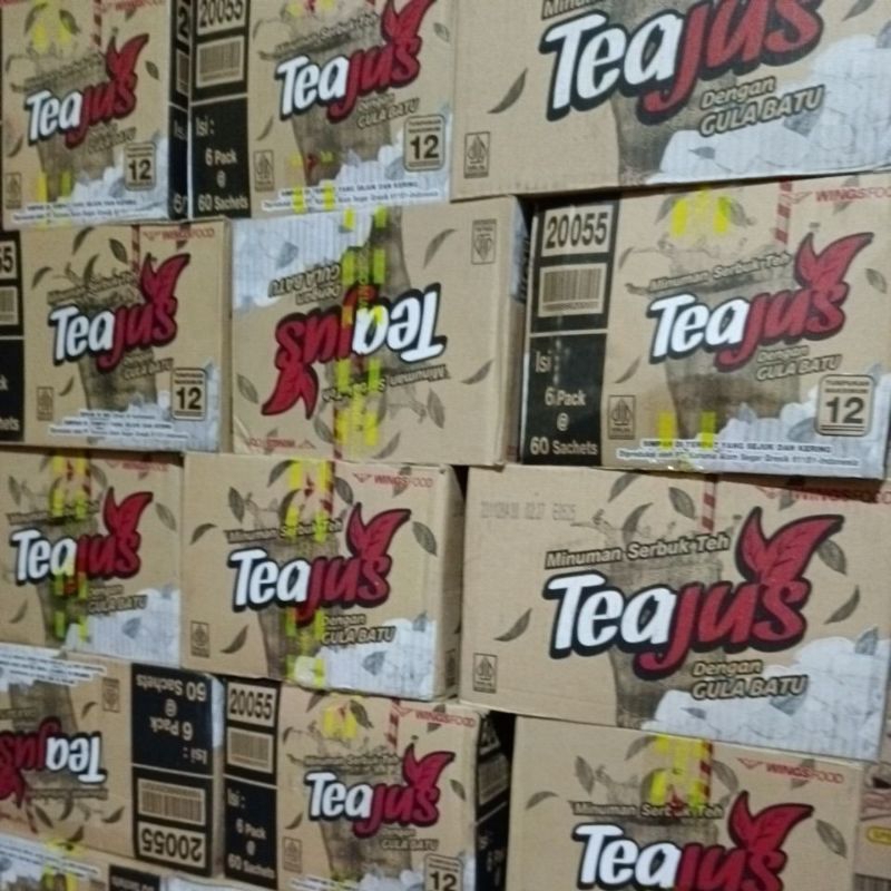 Jual TeaJus Teh Serbuk Gula Batu isi 6 Pak -Dus | Shopee Indonesia