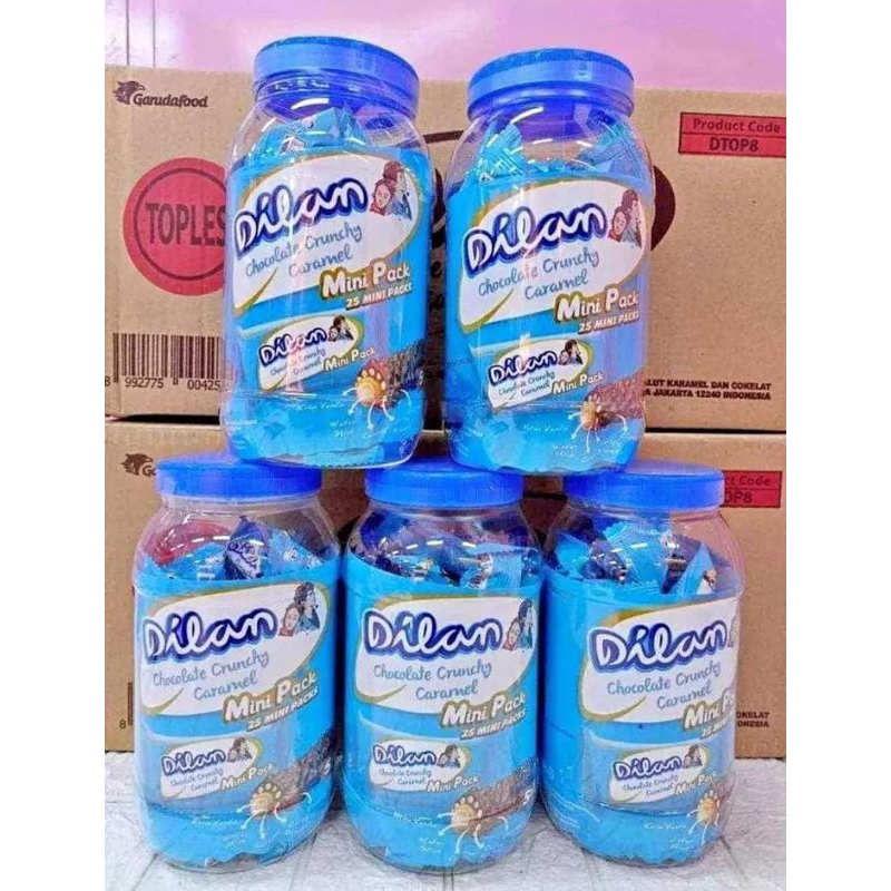Jual DILAN CHOCOLATE CRUNCHY CARAMEL TOPLES MINI PACK | Shopee Indonesia
