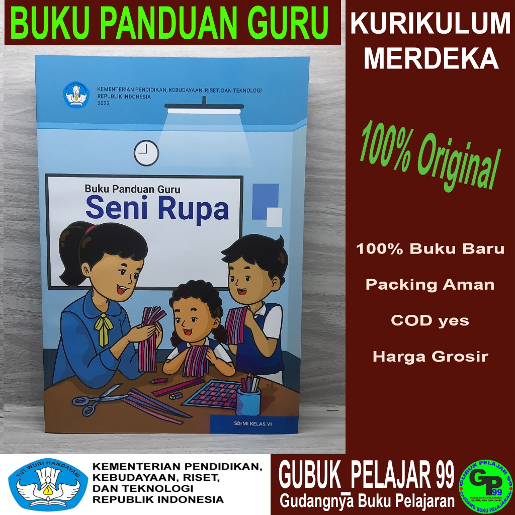 Jual BUKU GURU SENI RUPA Untuk SD/MI Kelas 6 Kurikulum MERDEKA Kemdikbudristek | Shopee Indonesia