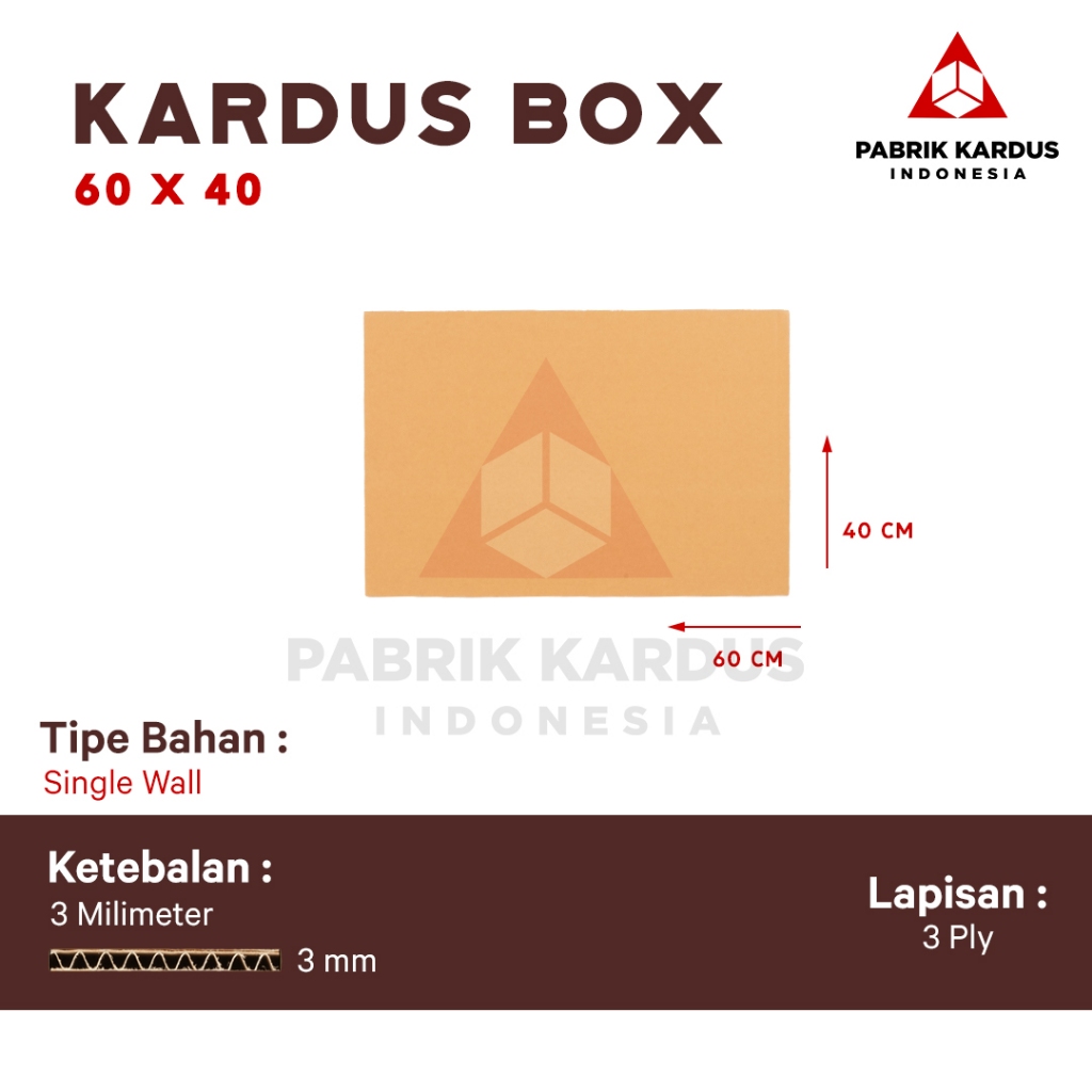 Jual Pabrik Kardus Lembaran Karton Box 60cm x 40cm Polos | Shopee Indonesia