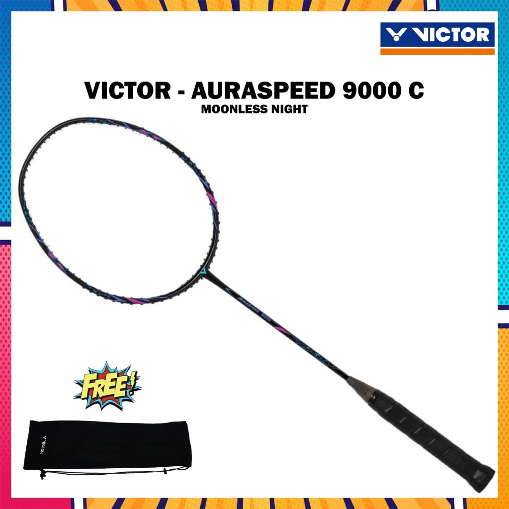 Jual Raket Badminton Victor Auraspeed 9000 C Moonless Night | Shopee ...