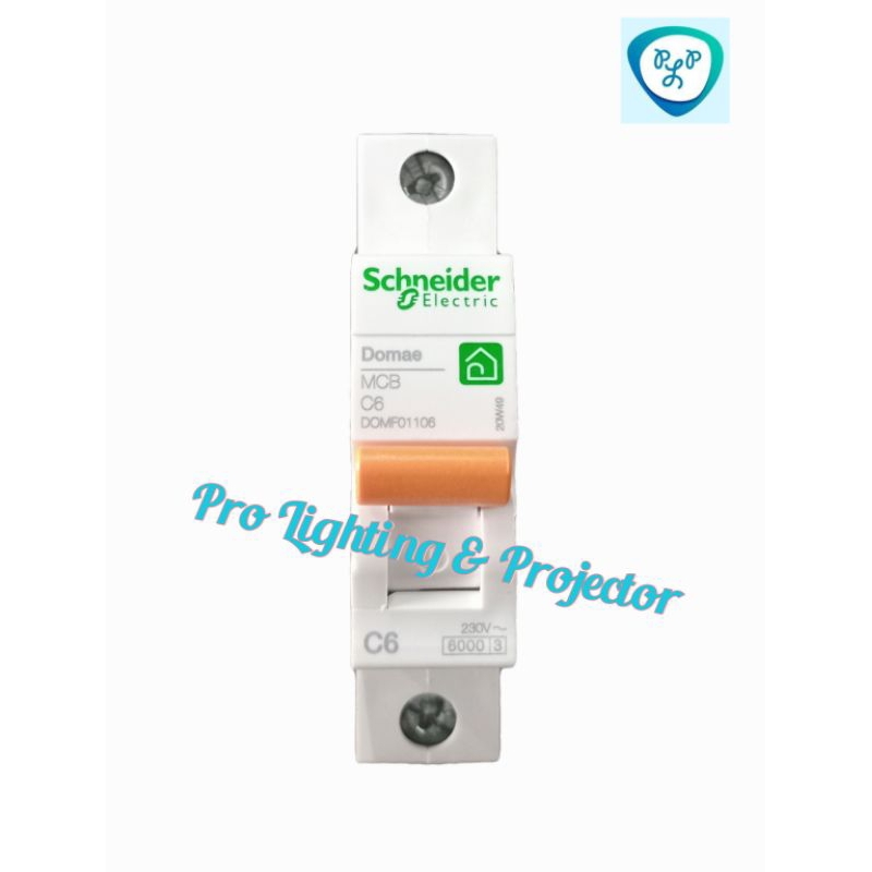 Jual MCB Schneider New Domae 6A 1P 6Ka (6 Ampere 1 Phase) | Shopee Indonesia