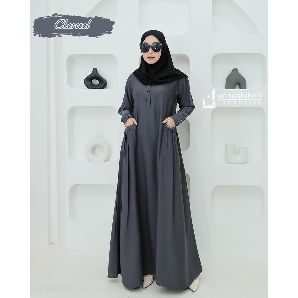 Jual ABAYA KANCING QHISTY DRESS EXSLUSIVE ANNASIHAH/COD/abaya arab/jema ...