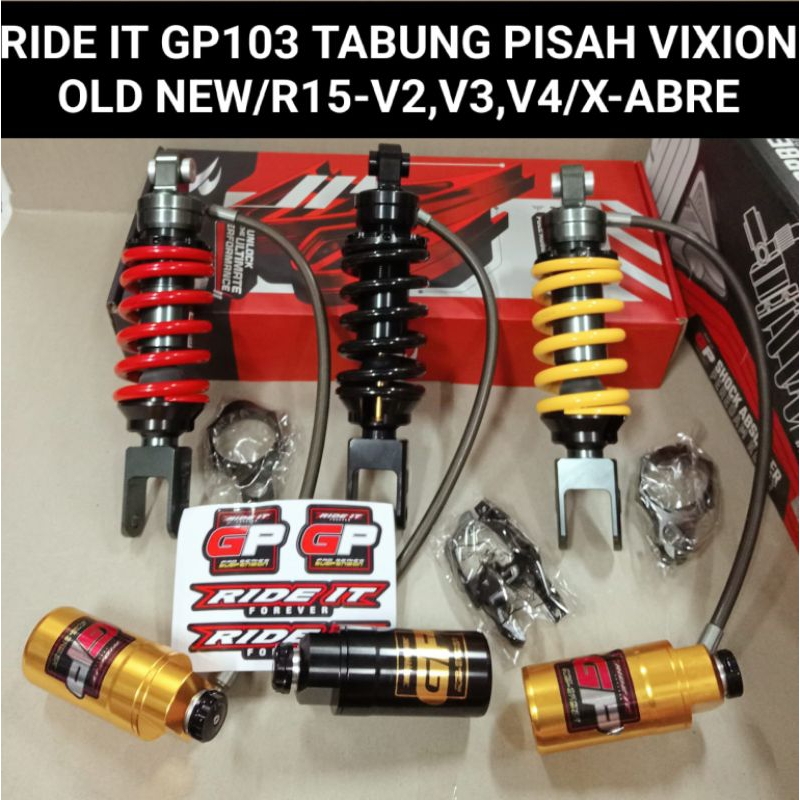 Jual MONOSHOCK SHOCK BELAKANG RIDE IT GP103 TABUNG PISAH GOLD SERIES 265MM PNP VIXION OLD VIXION ...