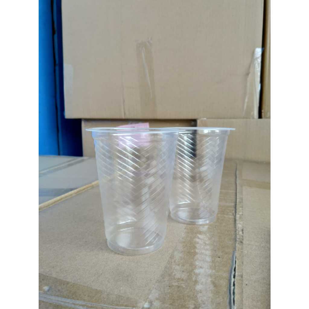 Jual Gelas Plastik Bening 240 ml / Gelas Plastik Polos bening 3 gr Cup ...