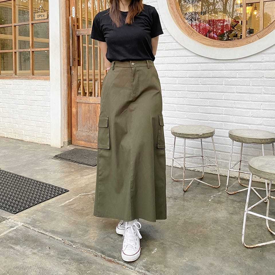 Jual CARGO SKIRT WANITA / ROK CARGO WANITA JUMBO | Shopee Indonesia