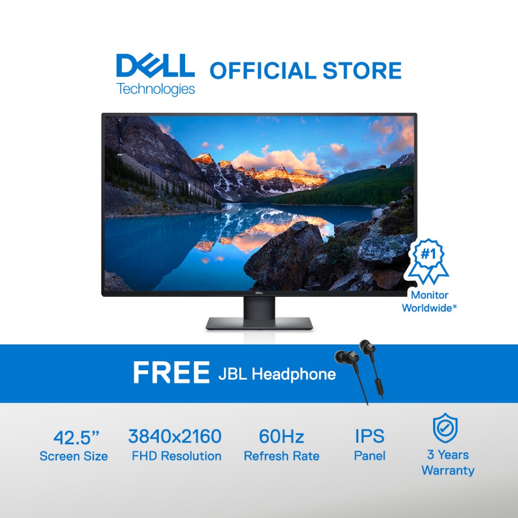 Jual DELL Monitor LED-IPS Ultra Sharp LED U4320Q-42.5 Inch-4K | Shopee Indonesia