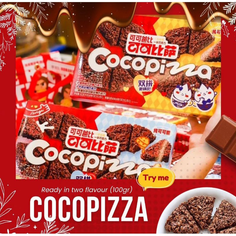 Jual Aoligei coco pizza 100gr, coco pizza milk choco and caramel ...