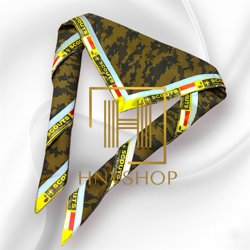 Jual Scraf Kacu Pramuka Motif Loreng Tulisan Scout Menyala Dalam Gelap ...