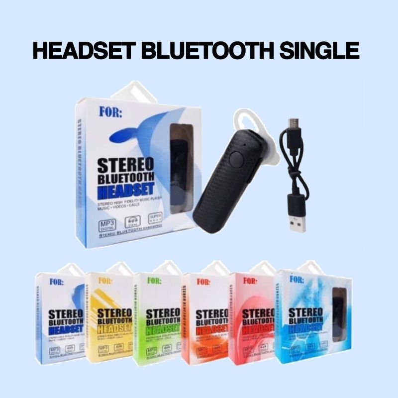Jual HF Headset Earphone ORI Bluetooth Single | Shopee Indonesia