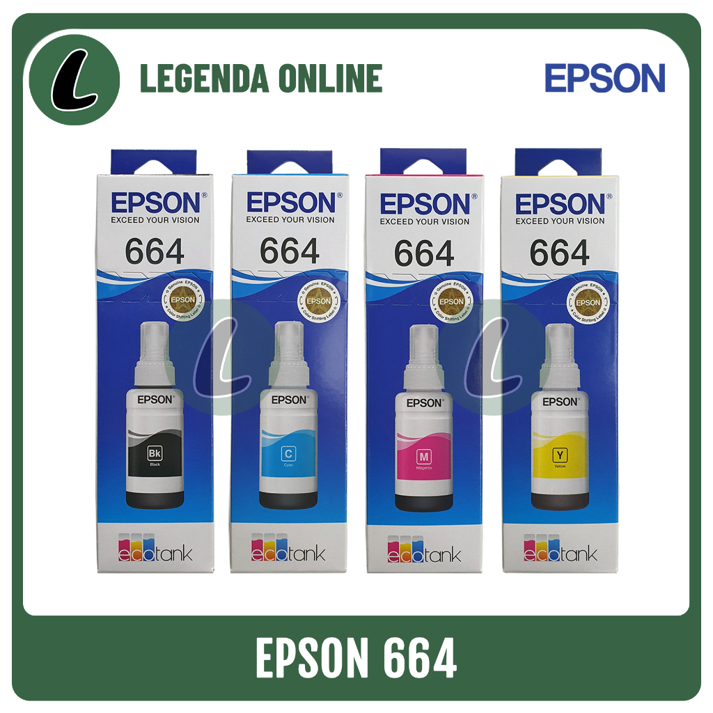 Jual Tinta Epson 664 Original (untuk L120/L121/L360/L385/L405/L565 ...