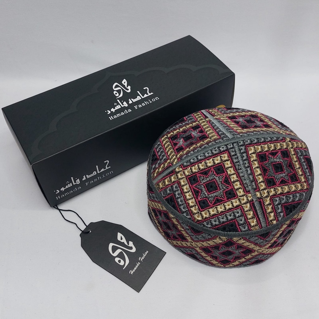 Jual READY PECI PAKISTAN HAMADA EXCLUSIVE KEMASAN BOX/ Peci Full Bordir ...