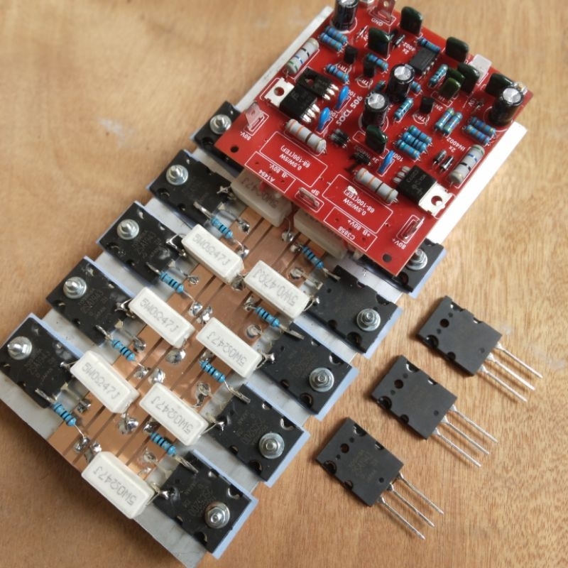 Jual kit power amplifier driver socl 506 plus final 5 set transistor ...