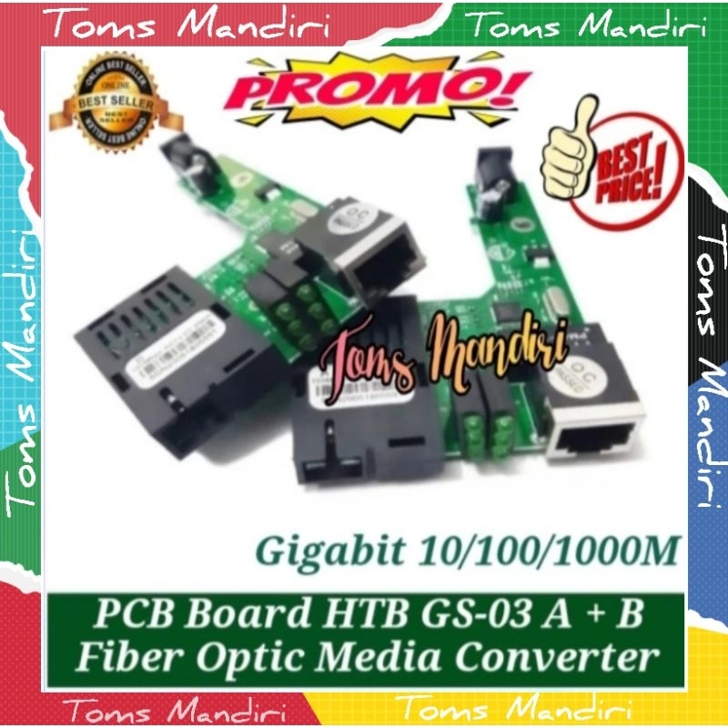 Jual PCB Board Netlink HTB GS-03 A+B Fiber Optic Media Converter ...