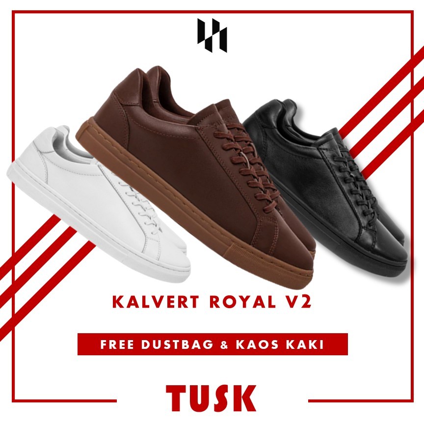 Jual Sepatu Kulit Kalvert Royal V2 Series Sepatu Sneakers Casual Sepatu ...