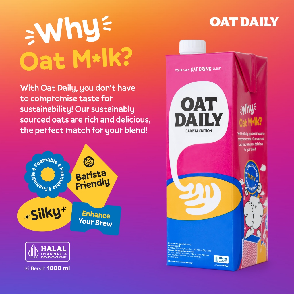 Jual OAT DAILY Barista Edition 1L Oat Milk | Shopee Indonesia