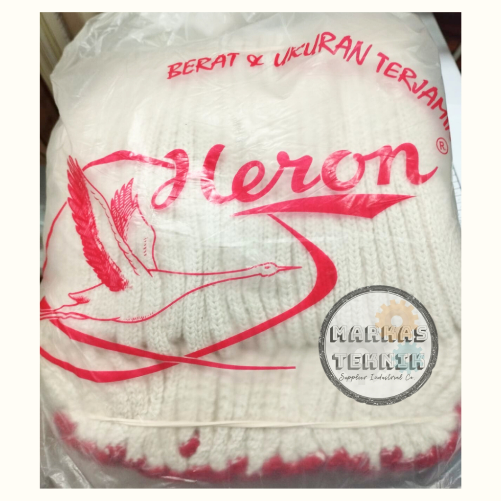 Jual Sarung Tangan HERON Benang 6 MERAH Sarung Tangan Kerja Kain ...