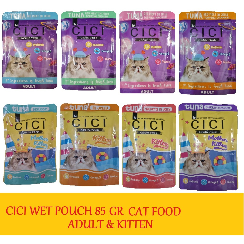 Jual CICI TUNA POUCH 85GR WET CAT FOOD GRAINFREE / MAKANAN KUCING BASAH ...