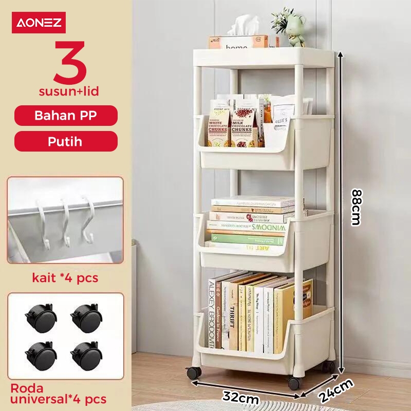 Jual AONEZ Susun Serbaguna Tempat Rak Buku Anak Lemari Buku Plastik Rak ...