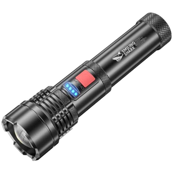 Jual SENTER LED SMILING SHARK X72 P70 - ZOOM JARAK JAUH - 5 MODE CAHAYA ...
