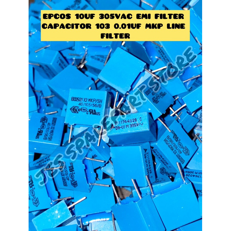 Jual EPCOS 10UF 305VAC EMI FILTER CAPACITOR 103 0.01UF MKP LINE FILTER ...