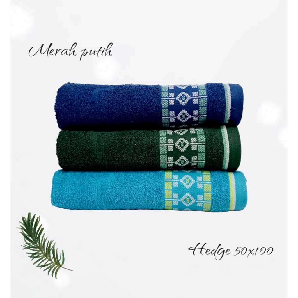 Jual Handuk Merah Putih MOTIF 50x100 cm | Shopee Indonesia