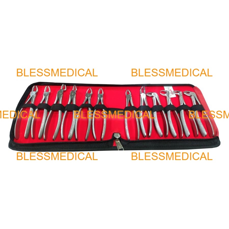 Jual Tooth Extracting Forcep For Adult Set of 12 / Tang Cabut Gigi ...