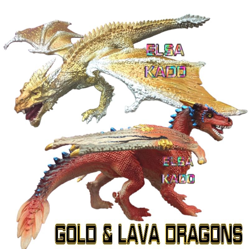 Jual mainan naga dragon figure binatang mitos lava Dragons hewan ...