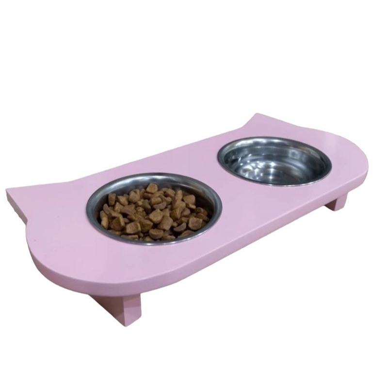 Jual 𝐊𝐋𝐀𝐒𝐒𝐄 - Cat food Tray double Bowl / Tempat makan Kucing / Tempat ...