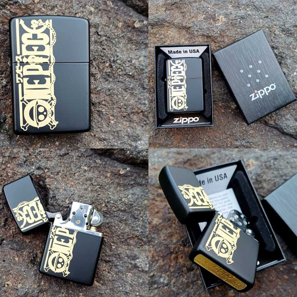 Jual lighter atau korek api black matte-motif grapir satu suara ...