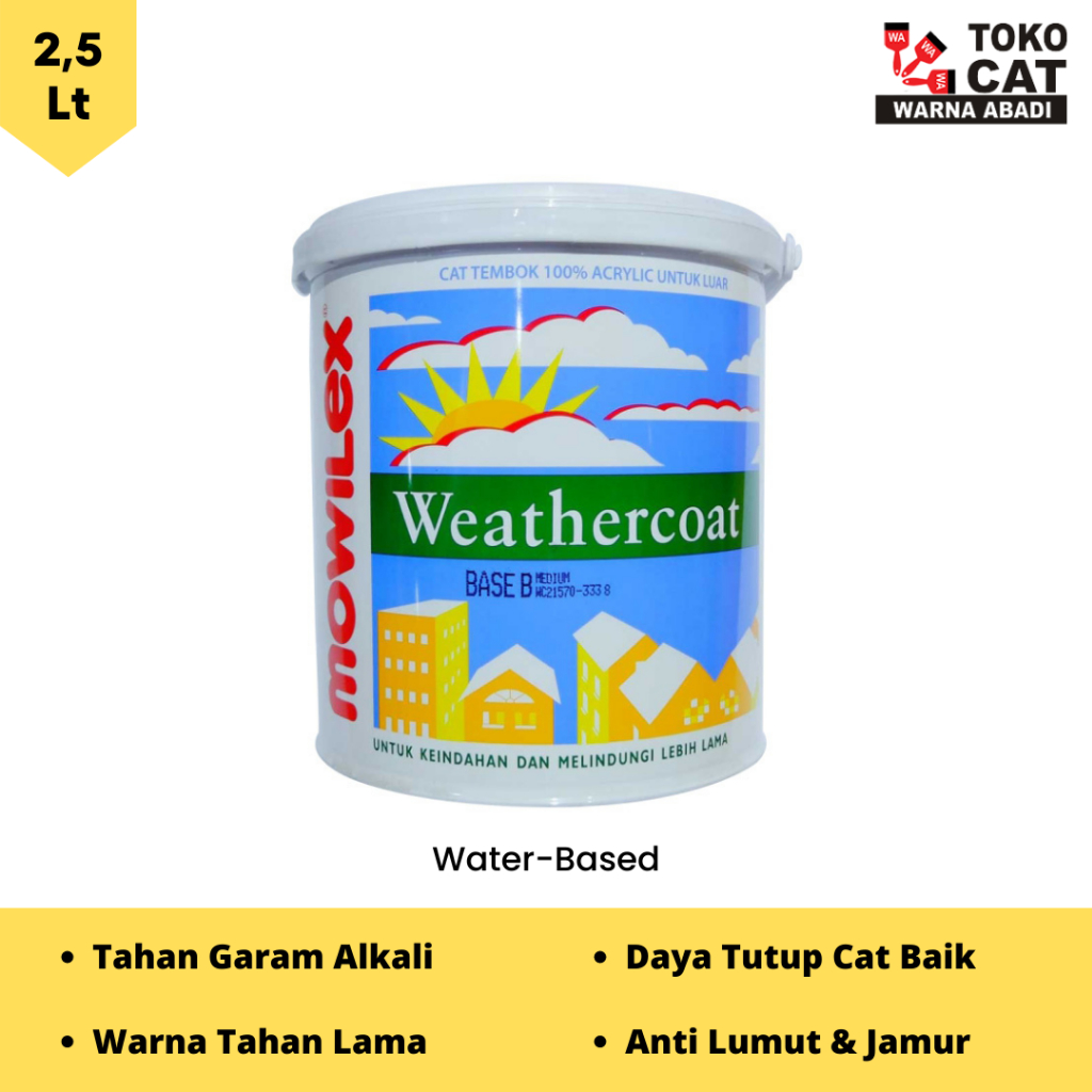 Jual Cat Tembok Exterior Weathercoat Mowilex Shopee Indonesia