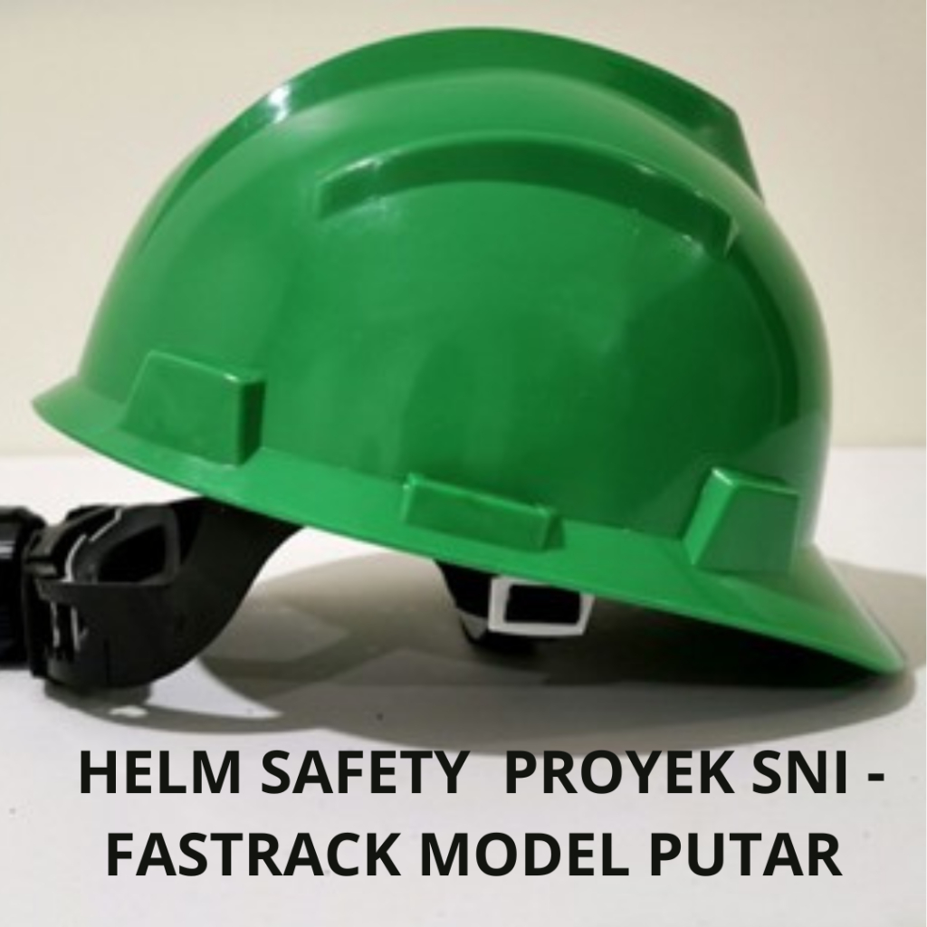 Jual HELM PROYEK HIJAU DALAMAN PUTAR/GREEN SAFETY HELMET FAST TRACK ...