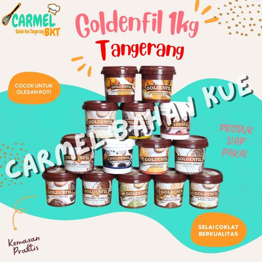 Jual TANGERANG - GOLDENFIL Coklat Crunchy Selai Aneka Rasa 1kg | Shopee ...