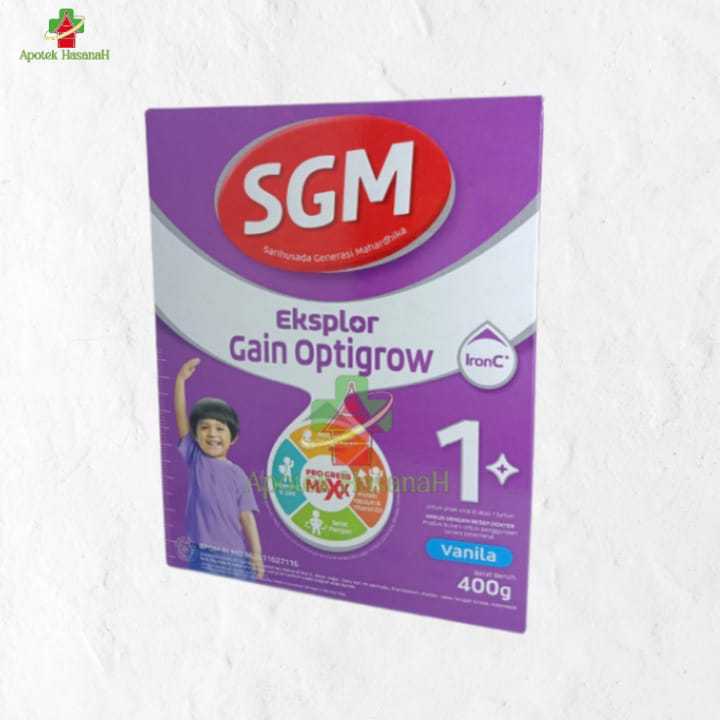 Jual Sgm Eksplor Gain Optigrow 1+ (usia 1-3 tahun) Vanila 400g | Shopee ...