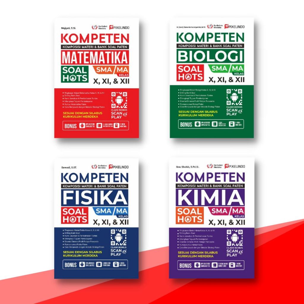 Jual Buku SMA , Matematika, Fisika, Kimia, Biologi, Kurikulum Merdeka Kompeten SMA/MA Kelas X ...