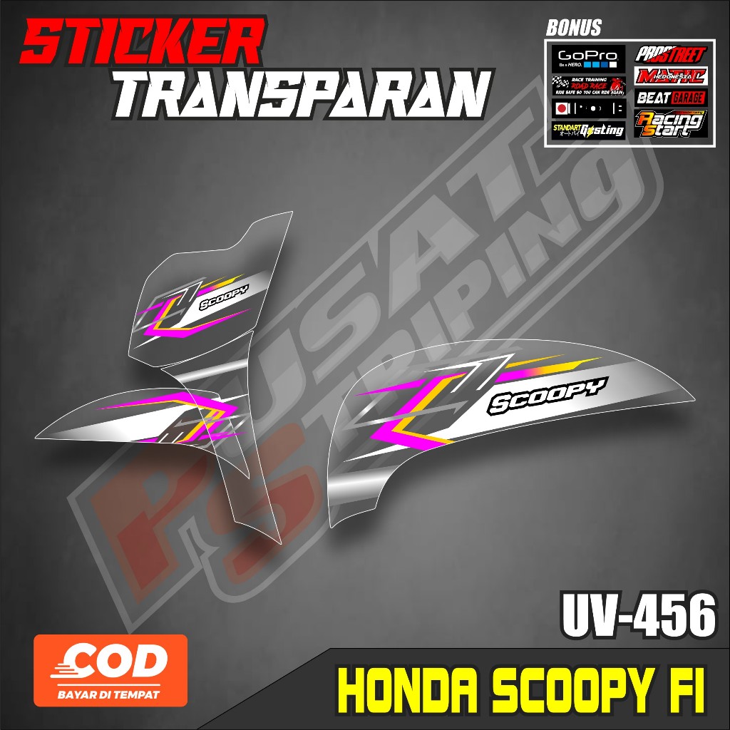Jual Stiker [Bisa COD] Striping Transparan Motor Scoopy FI New 2017 ...