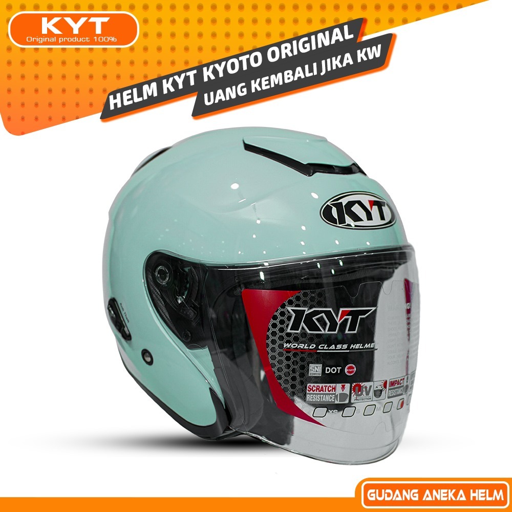 Jual Helm KYT KYOTO R ORIGINAL 100% Half Face Solid Abu Gunmetal SNI ...