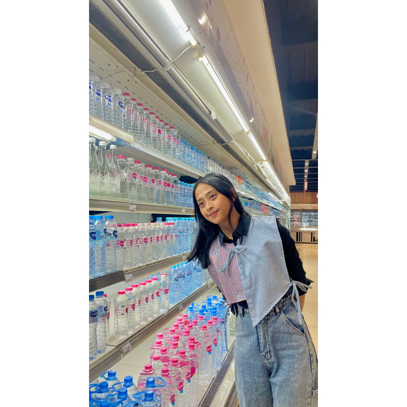 Jual bilula- Kinjani vest batik | vest asimetric | vest | Shopee Indonesia