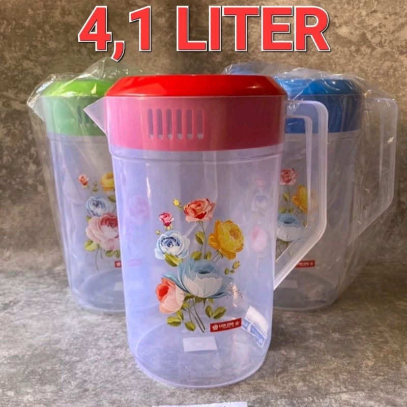 Jual Teko air plastik lion star 4,1 liter/teko air minum lion star 4,1 liter/eskan lion star 4,1 ...
