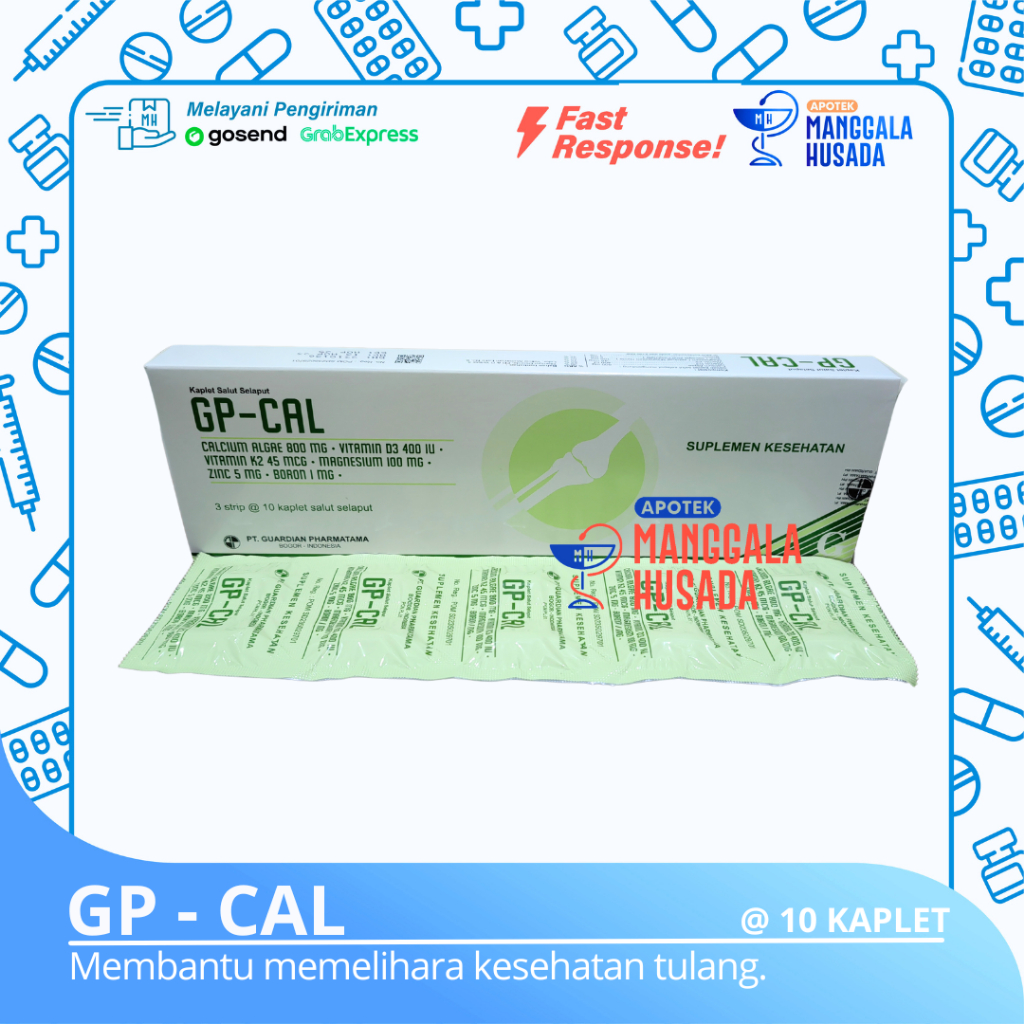 Jual GP CAL SUPLEMEN KESEHATAN ISI 10 KAPLET | Shopee Indonesia