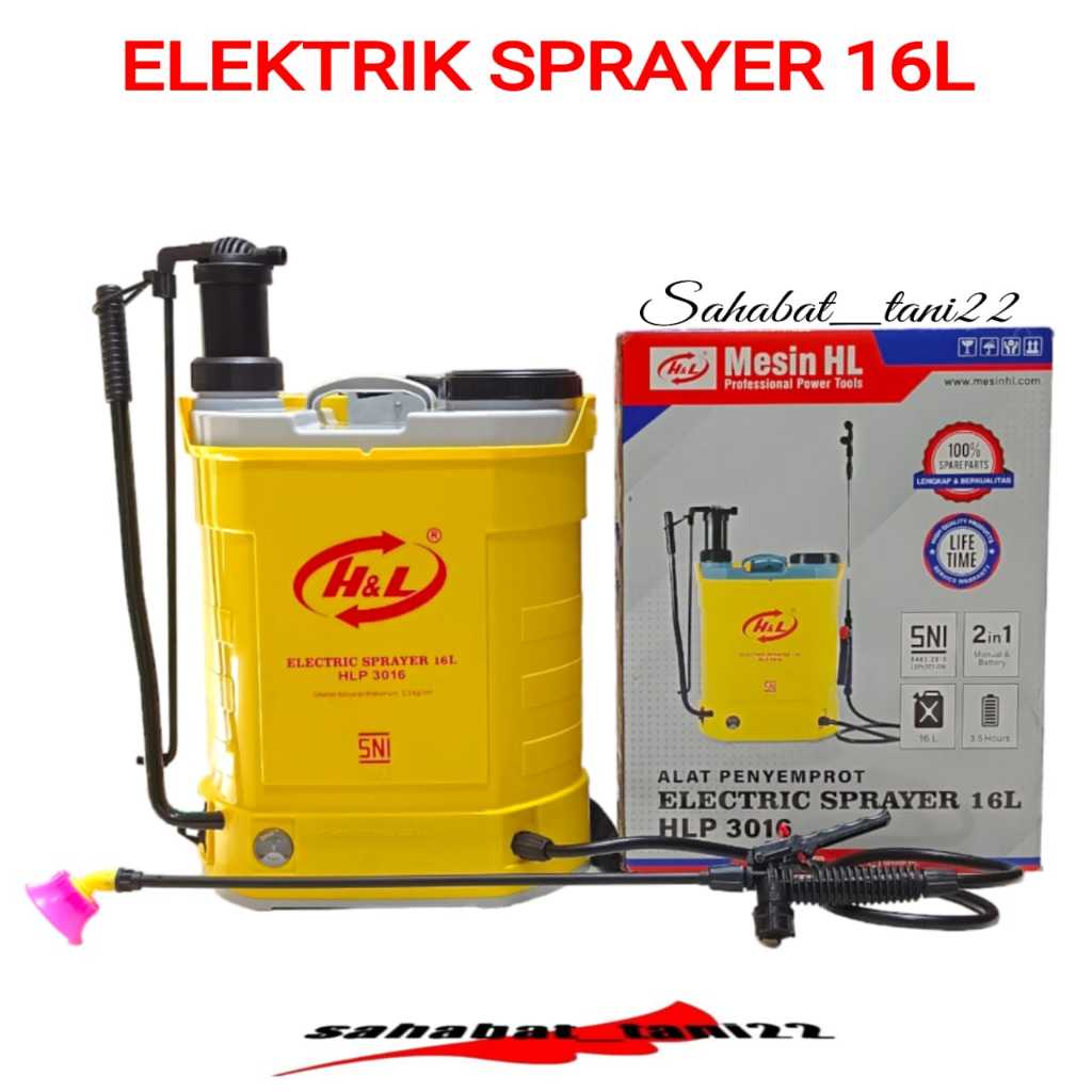 Jual Tangki Sprayer Elektrik & Manual (2in1) 16 Liter Alat Semprotan ...