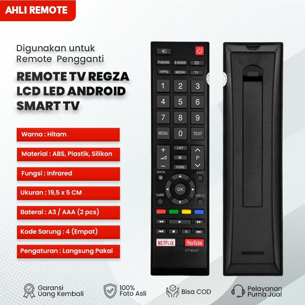 Jual Remote TV Toshiba Android Smart TV CT-95007 / Remot Toshiba LCD ... Jual Remote TV Toshiba Android Smart TV CT-95007 / Remot Toshiba LCD ...