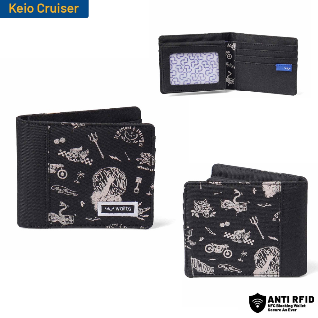 Jual Wallts Dompet Lipat Kanvas Pria Anti Air - Keio Motif | Shopee Indonesia