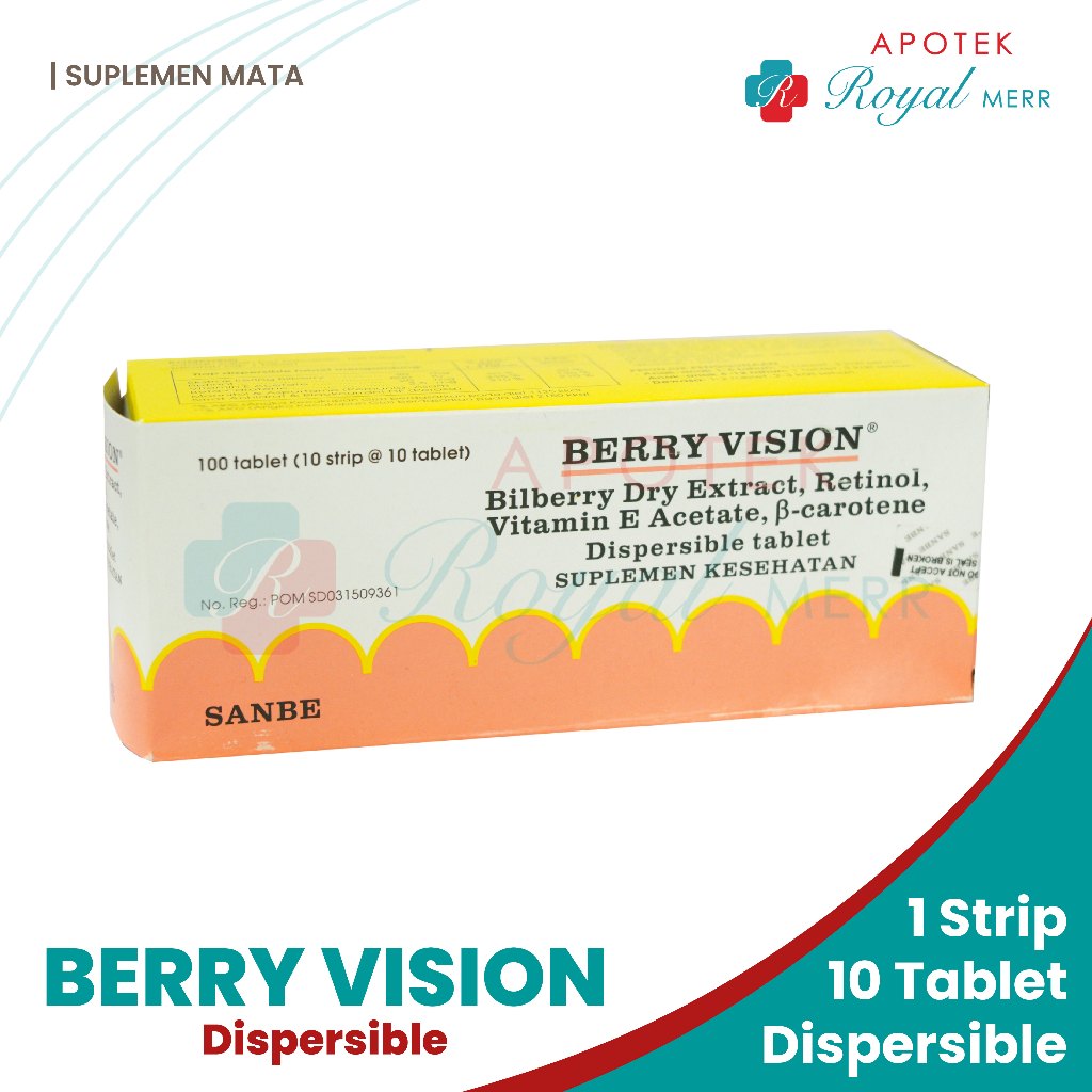 Jual BERRY VISION DISPERSIBLE STRIP ISI 10 TABLET Suplemen Untuk ...