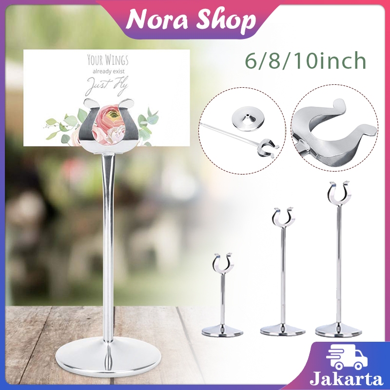 Jual Tiang Nomor Meja Stainless Stand Nomor Meja Menu Standing Table ...
